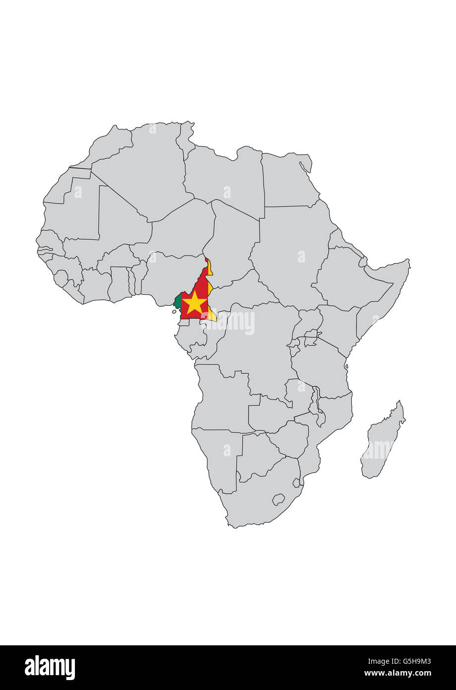 Mappa del camerun Immagini senza sfondo e Foto Stock ritagliate - Alamy