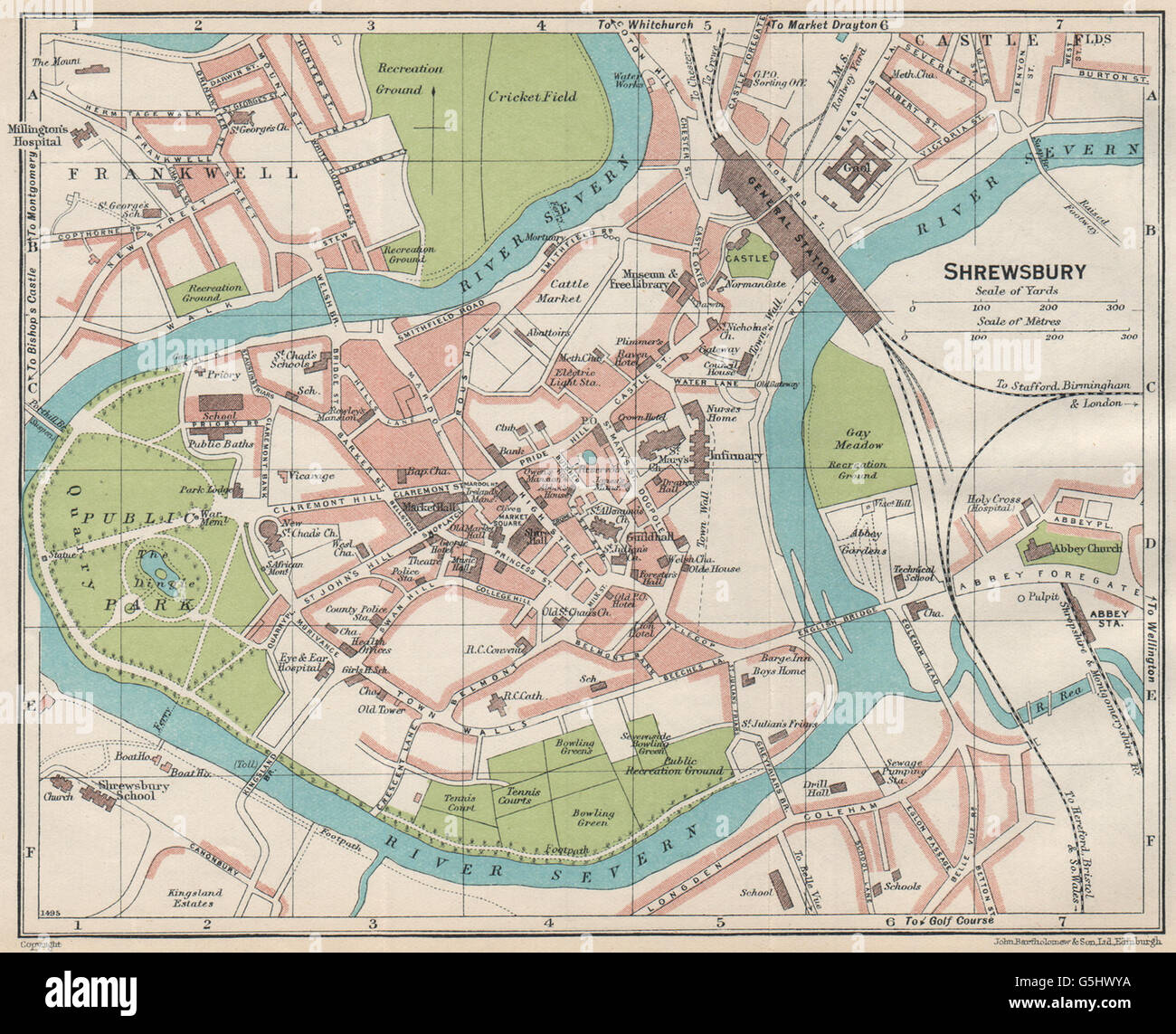 Mappa di shrewsbury immagini e fotografie stock ad alta risoluzione - Alamy