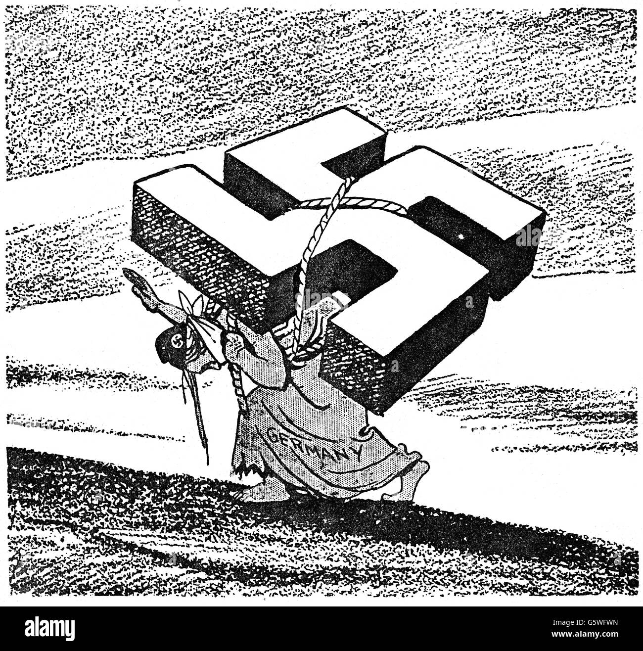 Nazismo / nazional socialismo, caricatura, 'dove?', disegno, 'The Daily ...