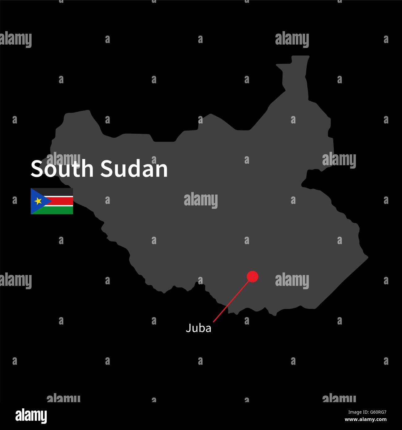 Perno mappa sudan Immagini Vettoriali Stock - Alamy