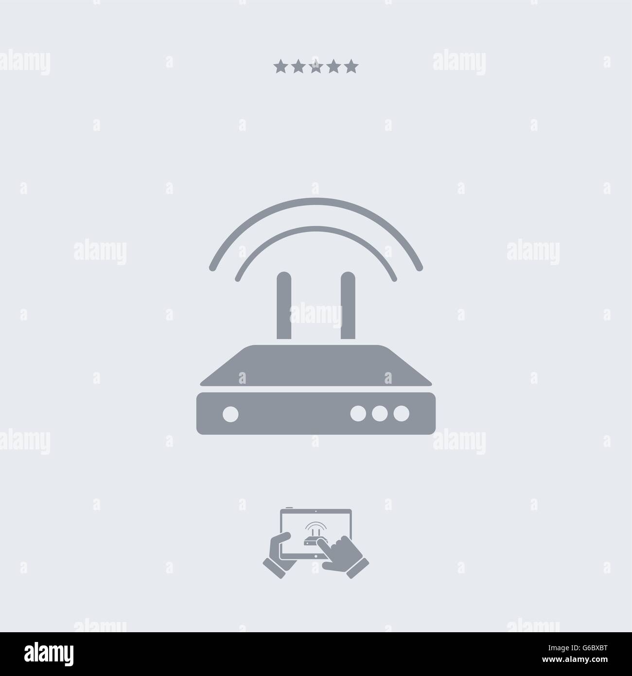 Icona modem, modem vettore, simbolo del modem, modem design, app modem ...