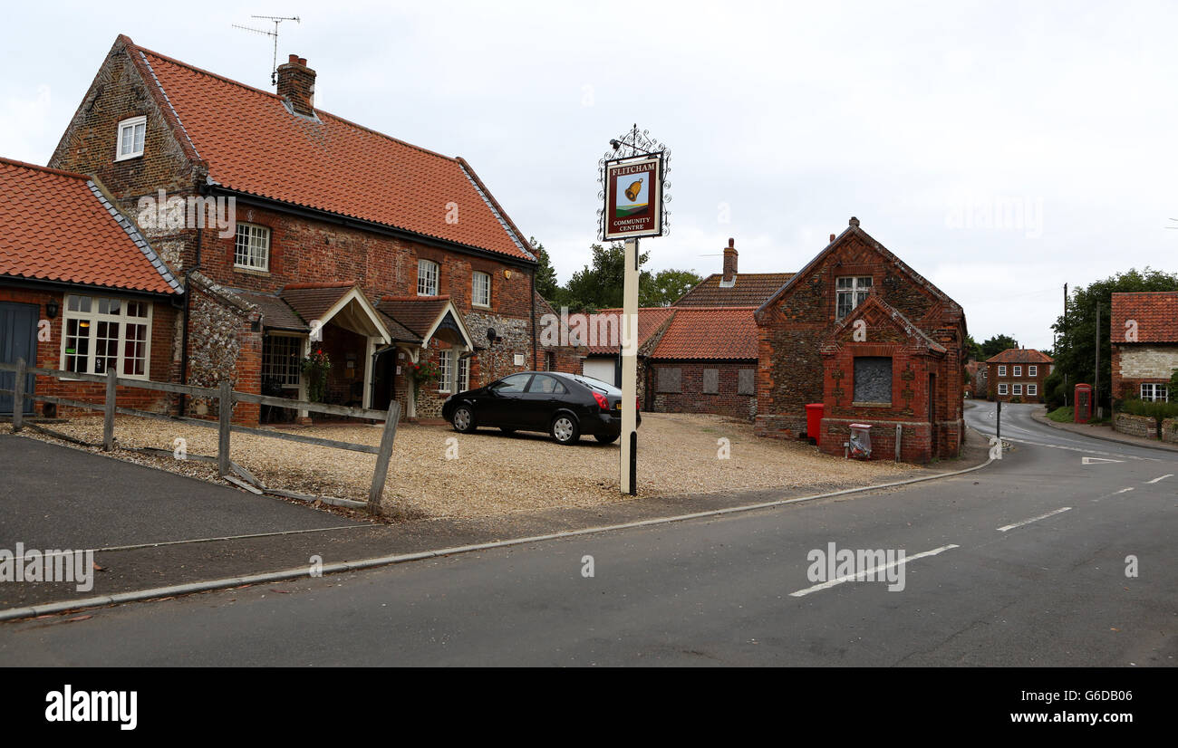 Una vista generale del villaggio di anmer nel norfolk immagini e ...