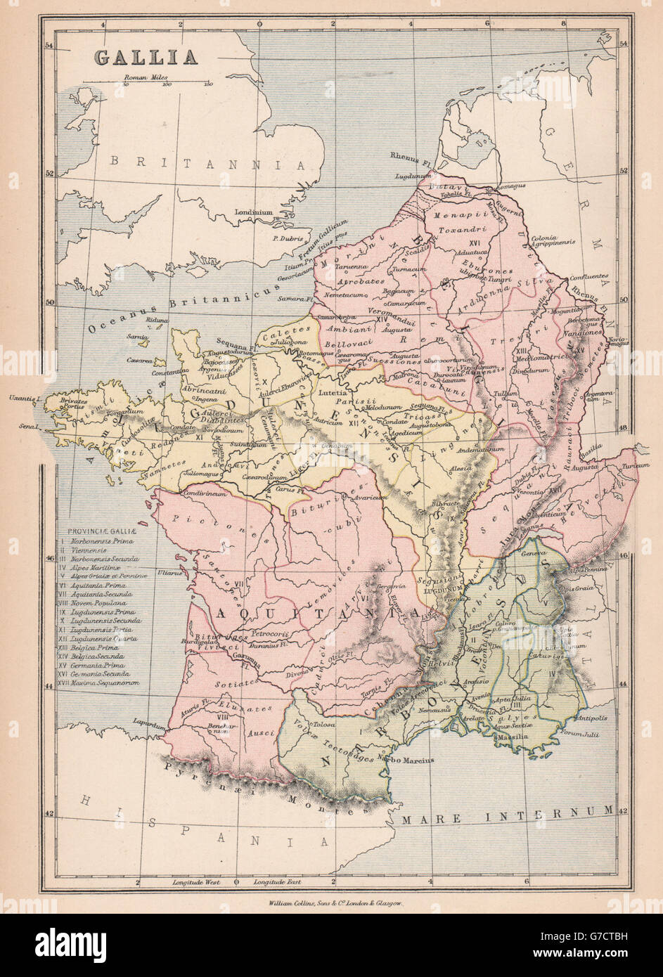 Gallia romana cartina immagini e fotografie stock ad alta risoluzione ...