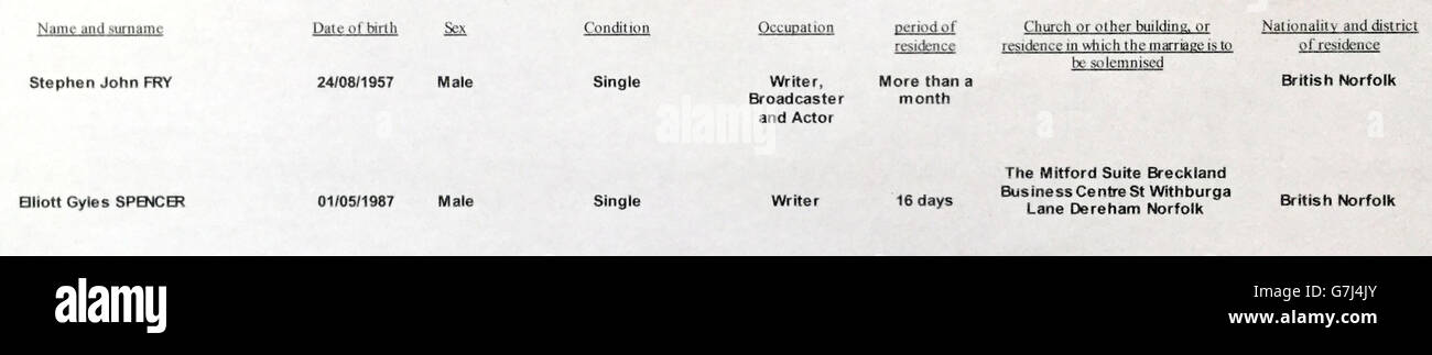 Stephen fry and elliot spencer immagini e fotografie stock ad alta ...