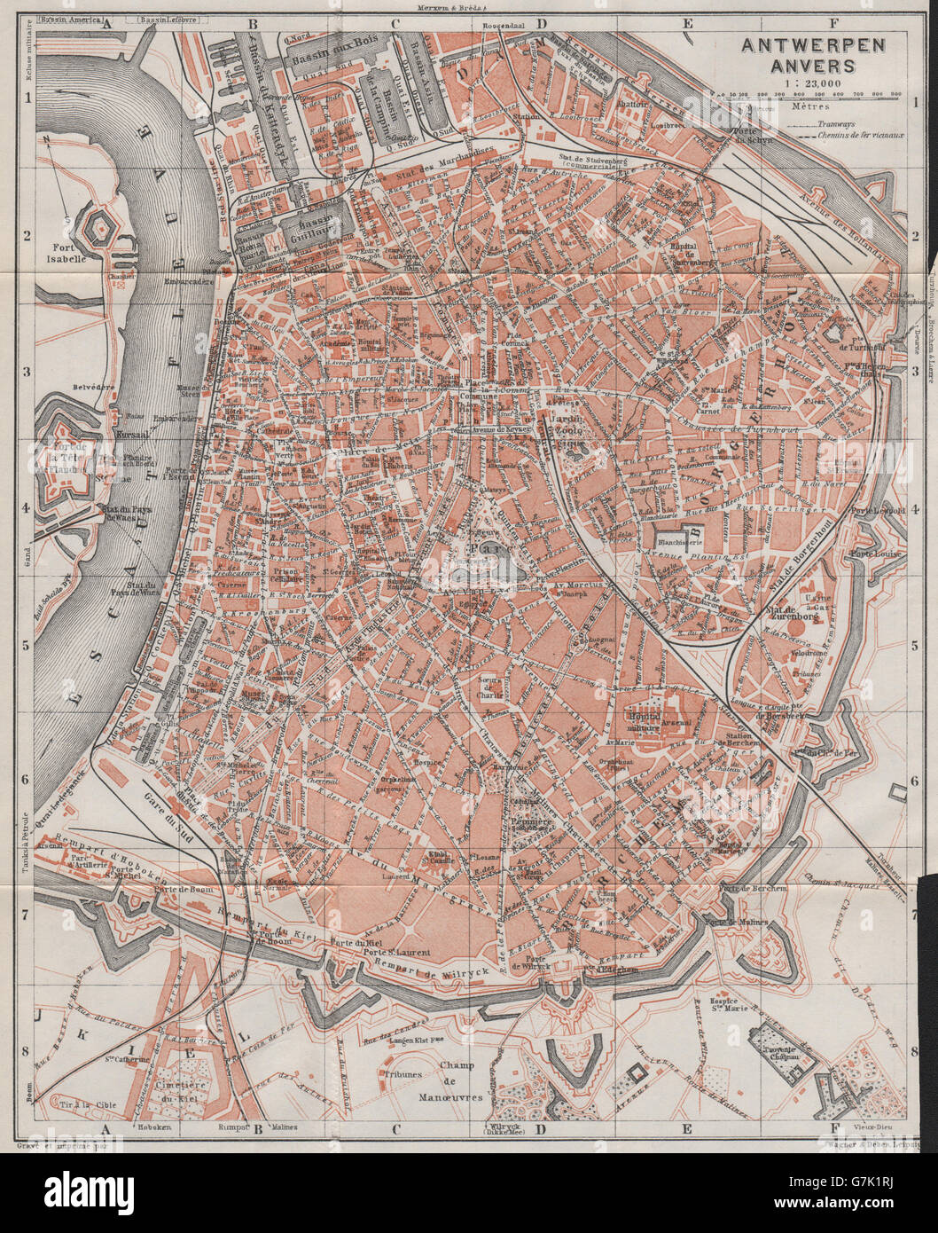Vecchia mappa di anversa immagini e fotografie stock ad alta ...