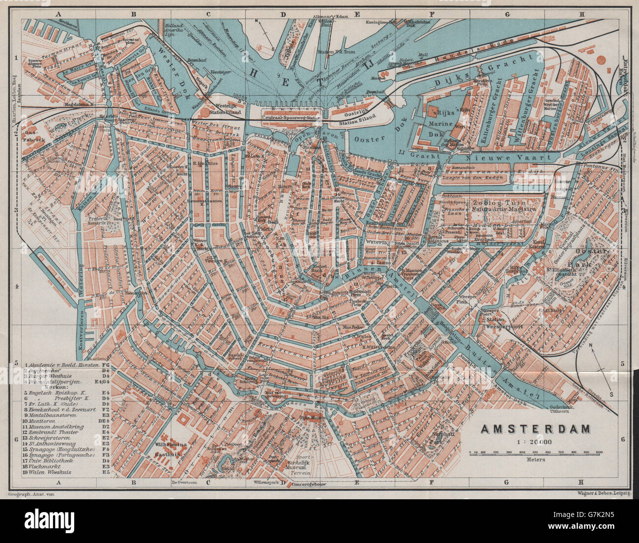 Antica mappa di amsterdam immagini e fotografie stock ad alta ...