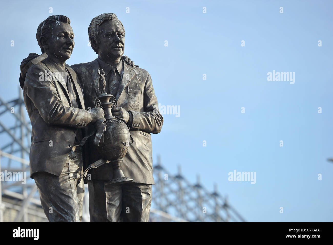 Vista generale del calcio gv brian clough e la statua di peter taylor ...