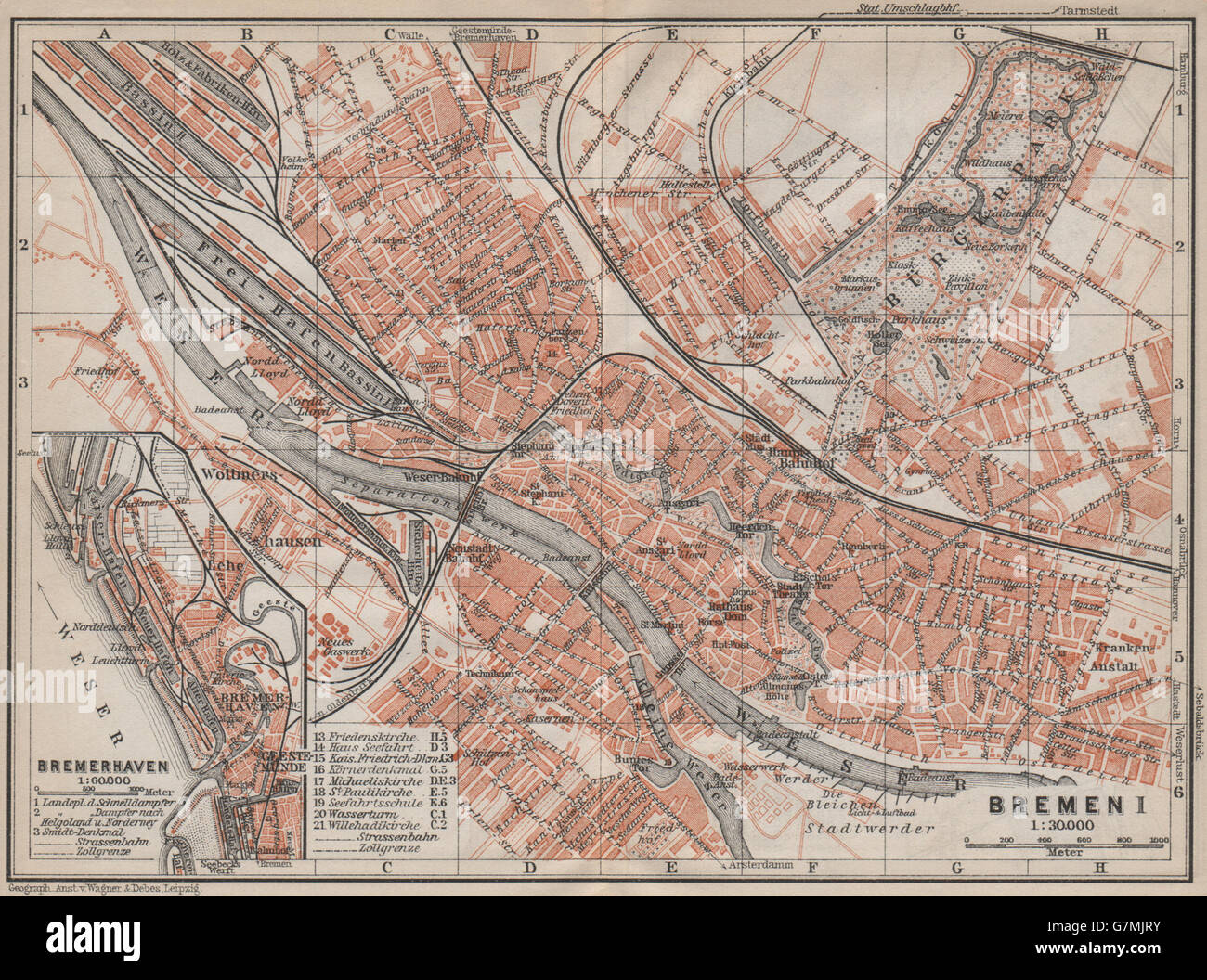 Mappa di bremerhaven immagini e fotografie stock ad alta risoluzione ...