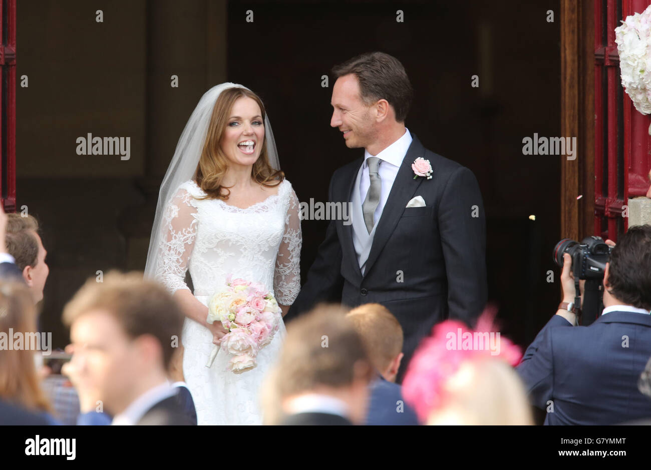 Christian horner and geri halliwell immagini e fotografie stock ad alta ...