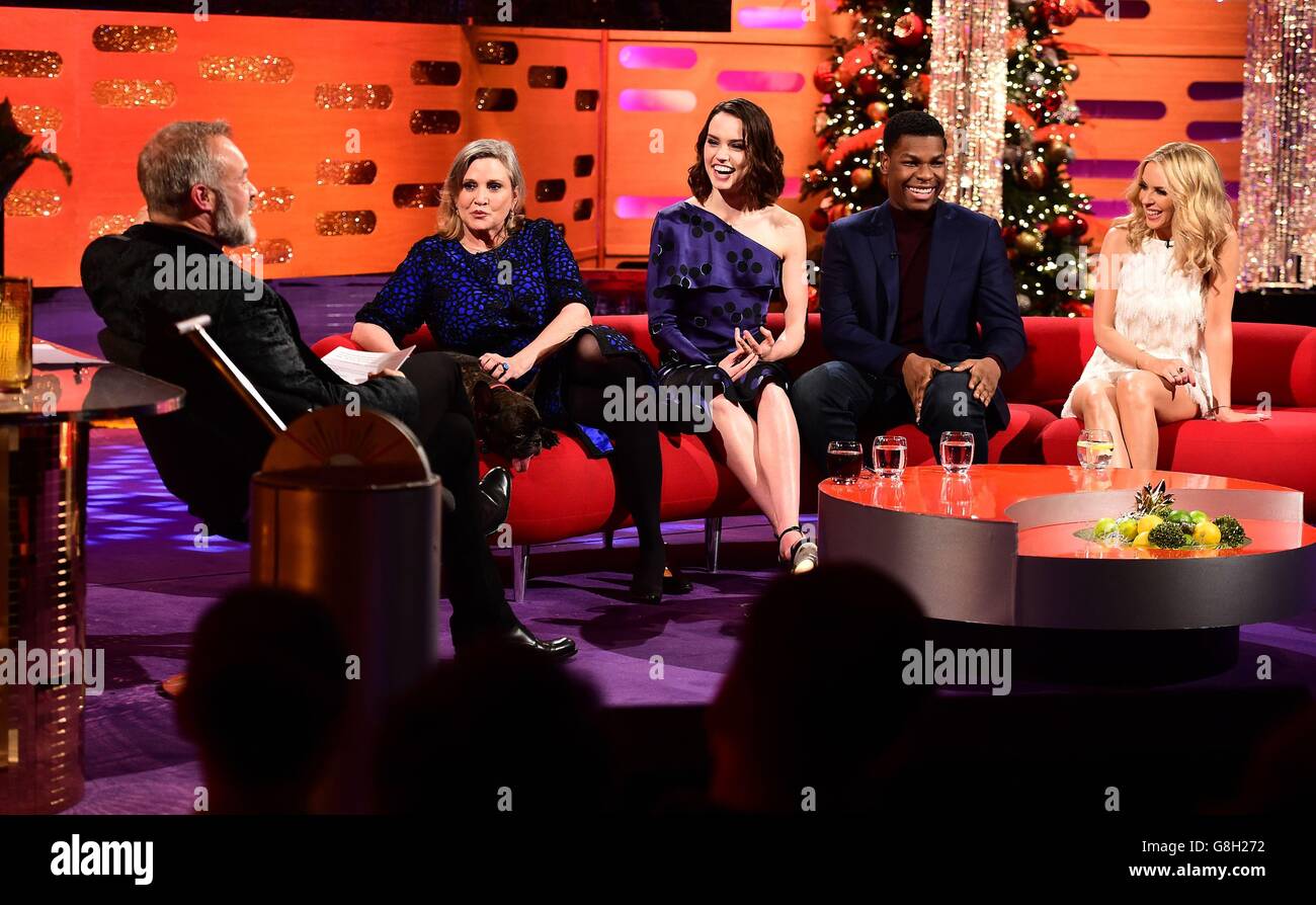 Carrie fisher ha lasciato daisy ridley per le riprese del graham show ...