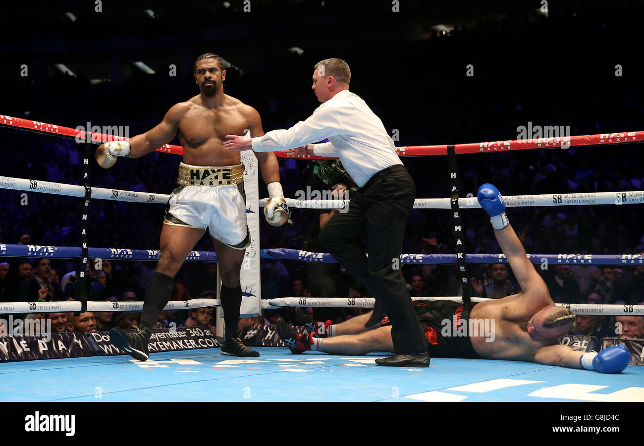 David haye v mark de mori o2 arena immagini e fotografie stock ad alta ...