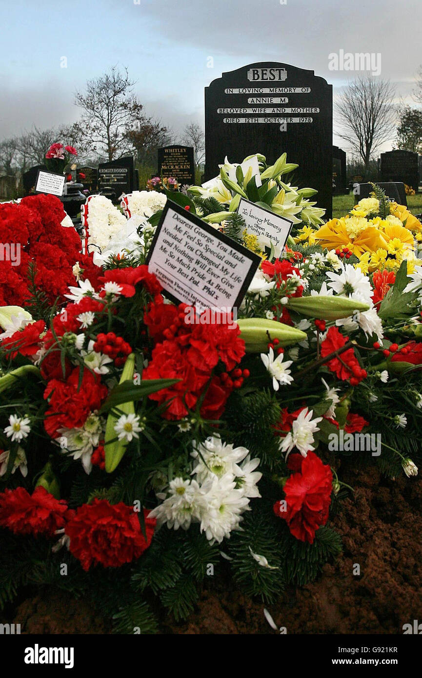 George bests grave nel cimitero roselawn immagini e fotografie stock ad ...