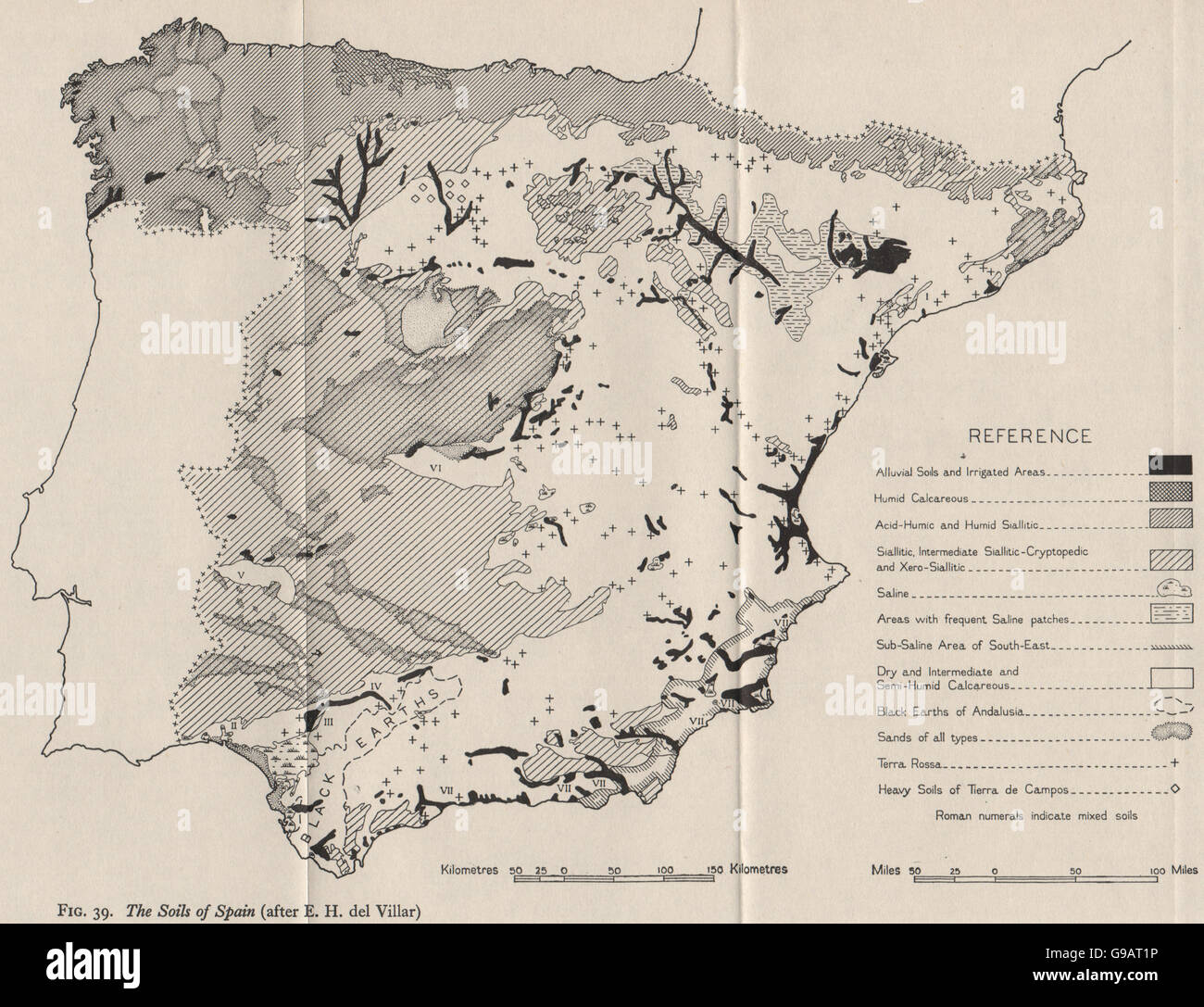 Spagna: i suoli di Spagna. WW2 ROYAL NAVY MAPPA DI INTELLIGENCE, 1944 ...