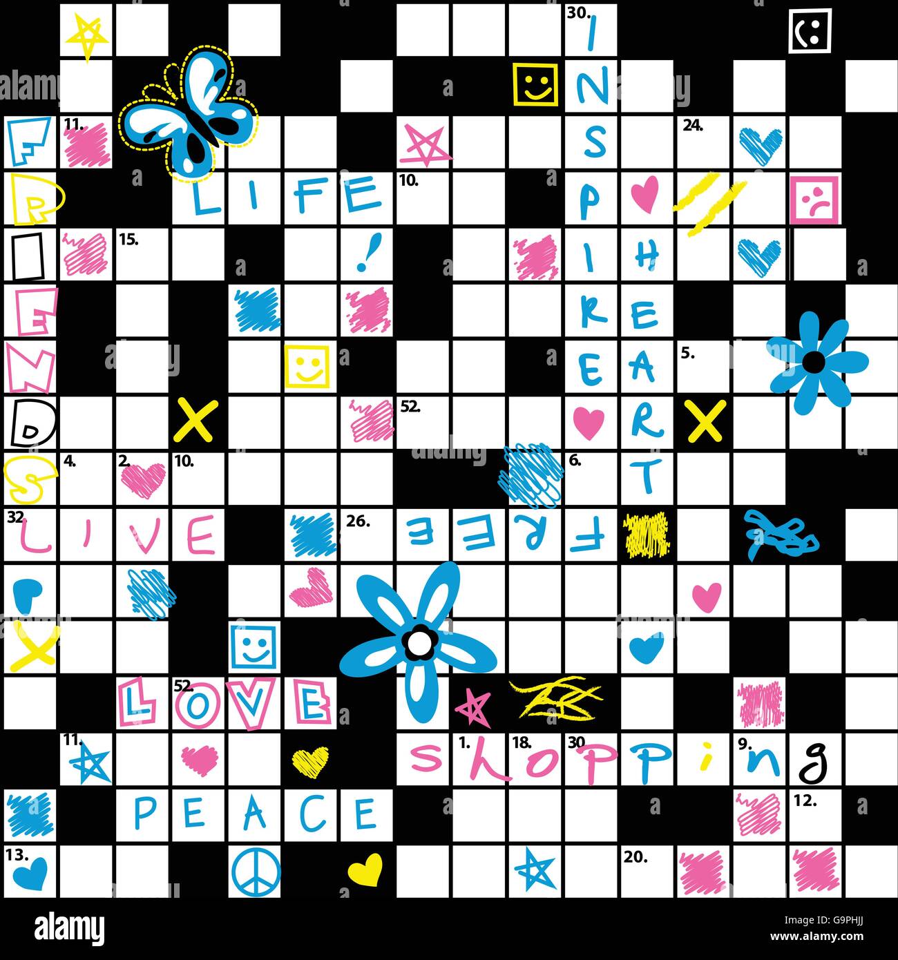 Cruciverba per bambini Immagini Vettoriali Stock - Alamy