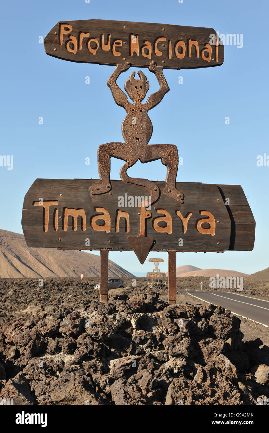 Firmare il parco nazionale timanfaya immagini e fotografie stock ad ...