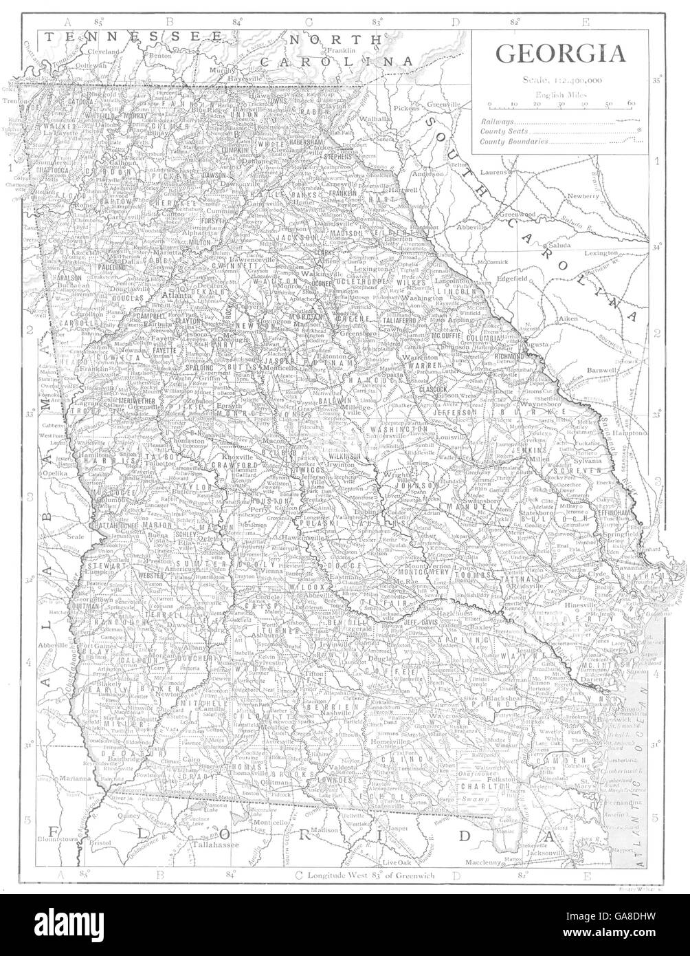 Noi mappa dello stato Foto e Immagini Stock in Bianco e Nero - Alamy