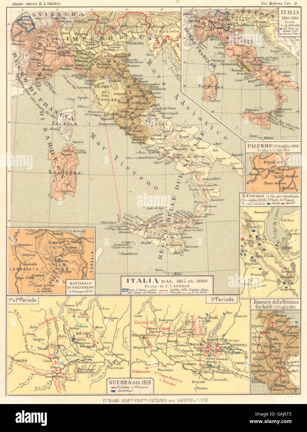 Mappa italia 1815 immagini e fotografie stock ad alta risoluzione - Alamy