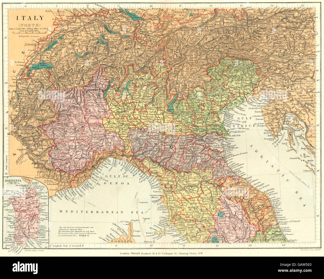 Italia cartina nord immagini e fotografie stock ad alta risoluzione - Alamy