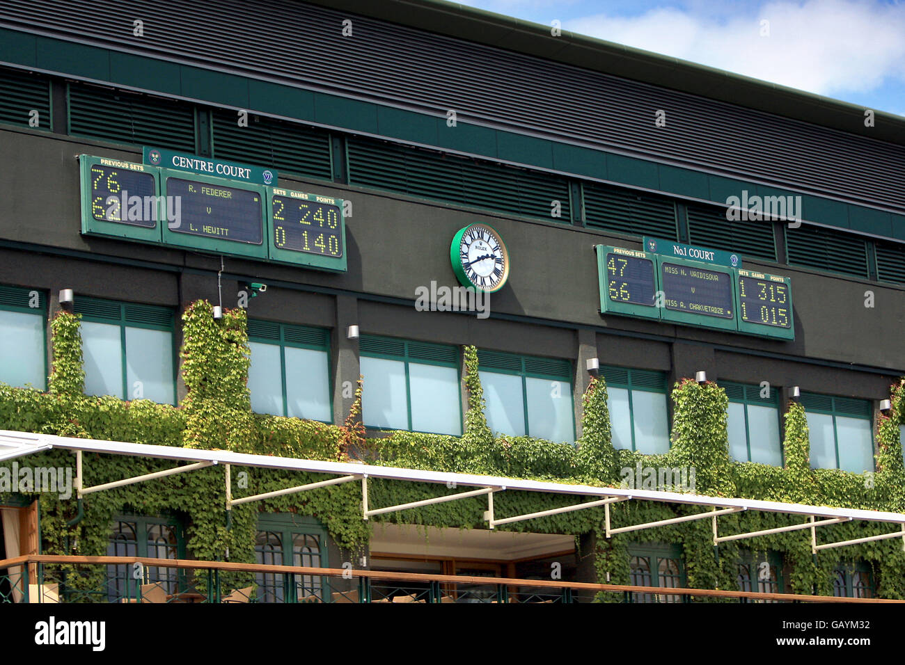 Rolex clock wimbledon tennis immagini e fotografie stock ad alta ...