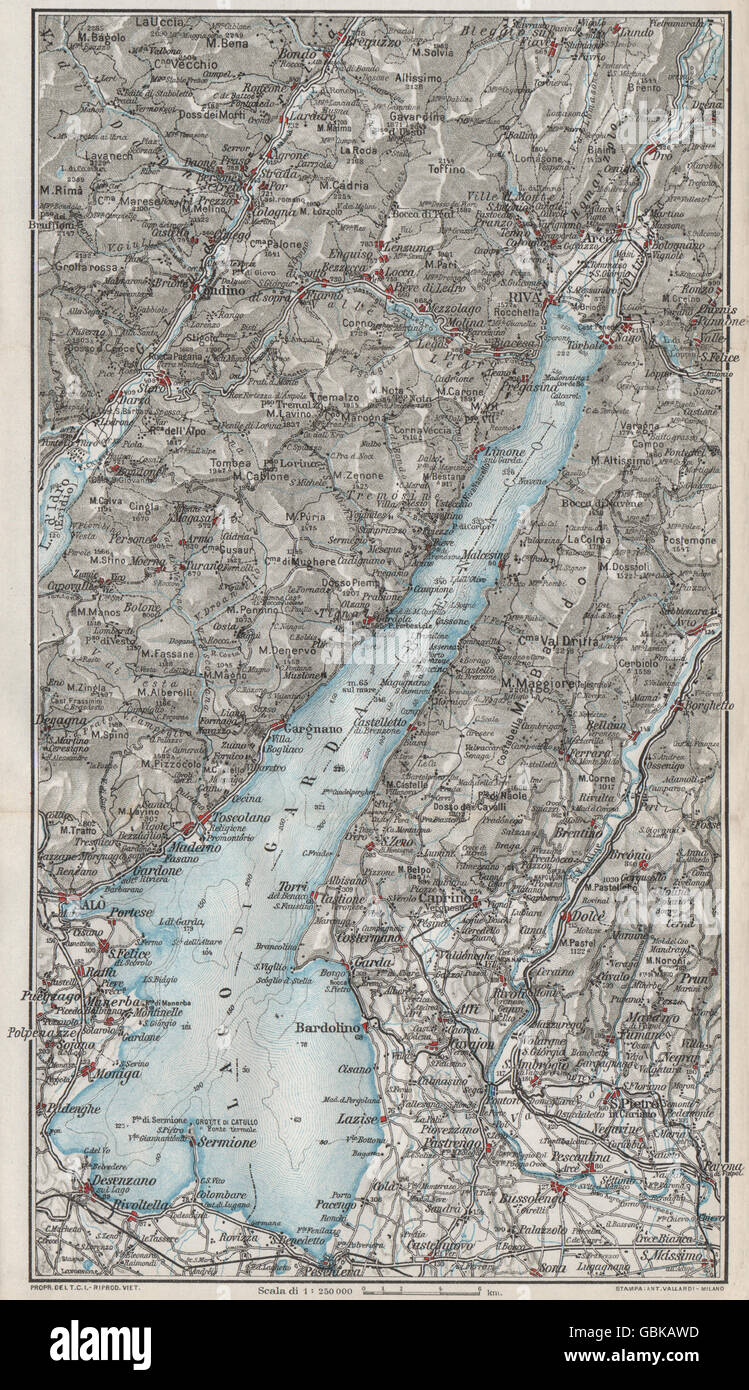 Map lake garda immagini e fotografie stock ad alta risoluzione - Alamy