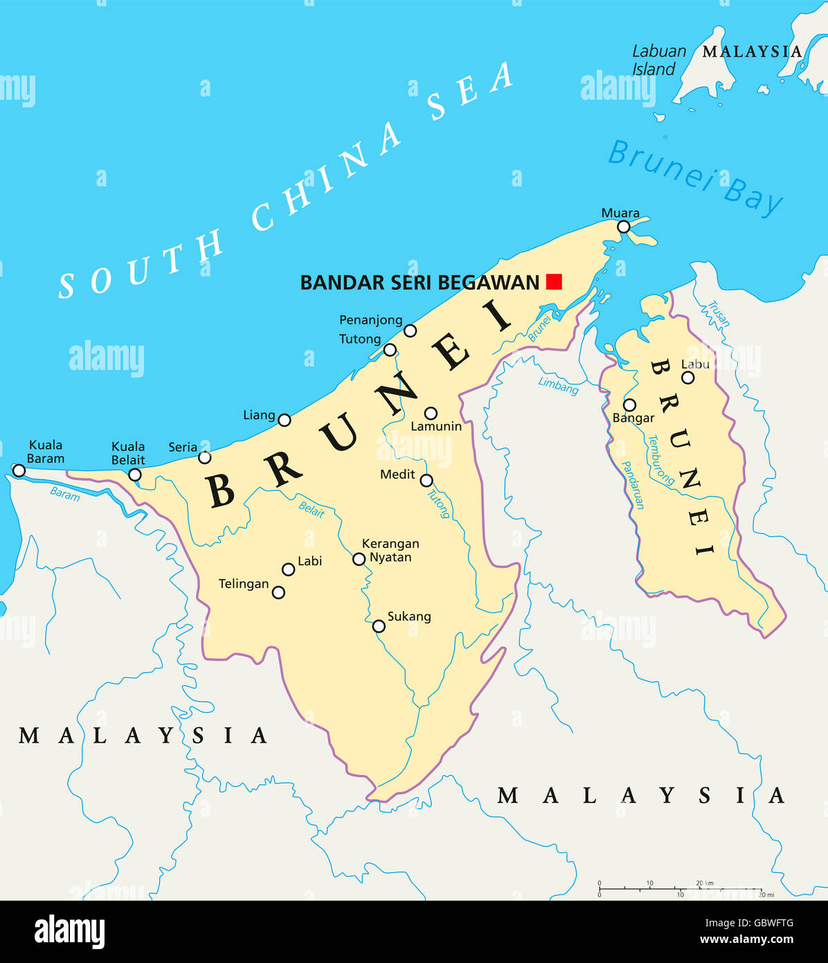 Mappa di brunei darussalam immagini e fotografie stock ad alta ...