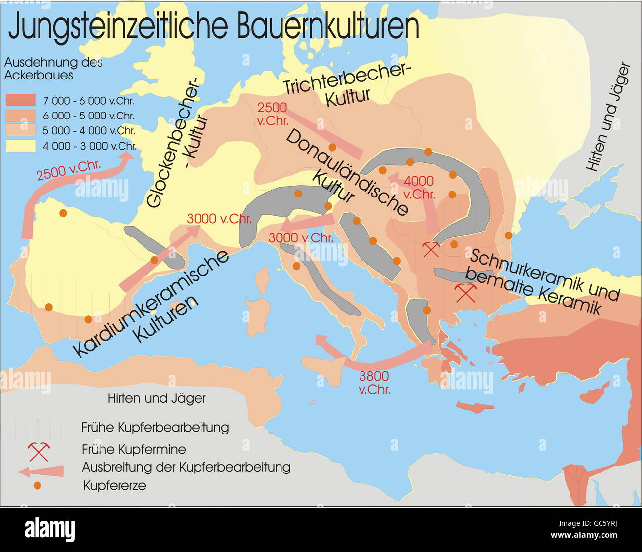 Cartografia, mappe storiche, cartina, Europa, epoca preistorica, New ...