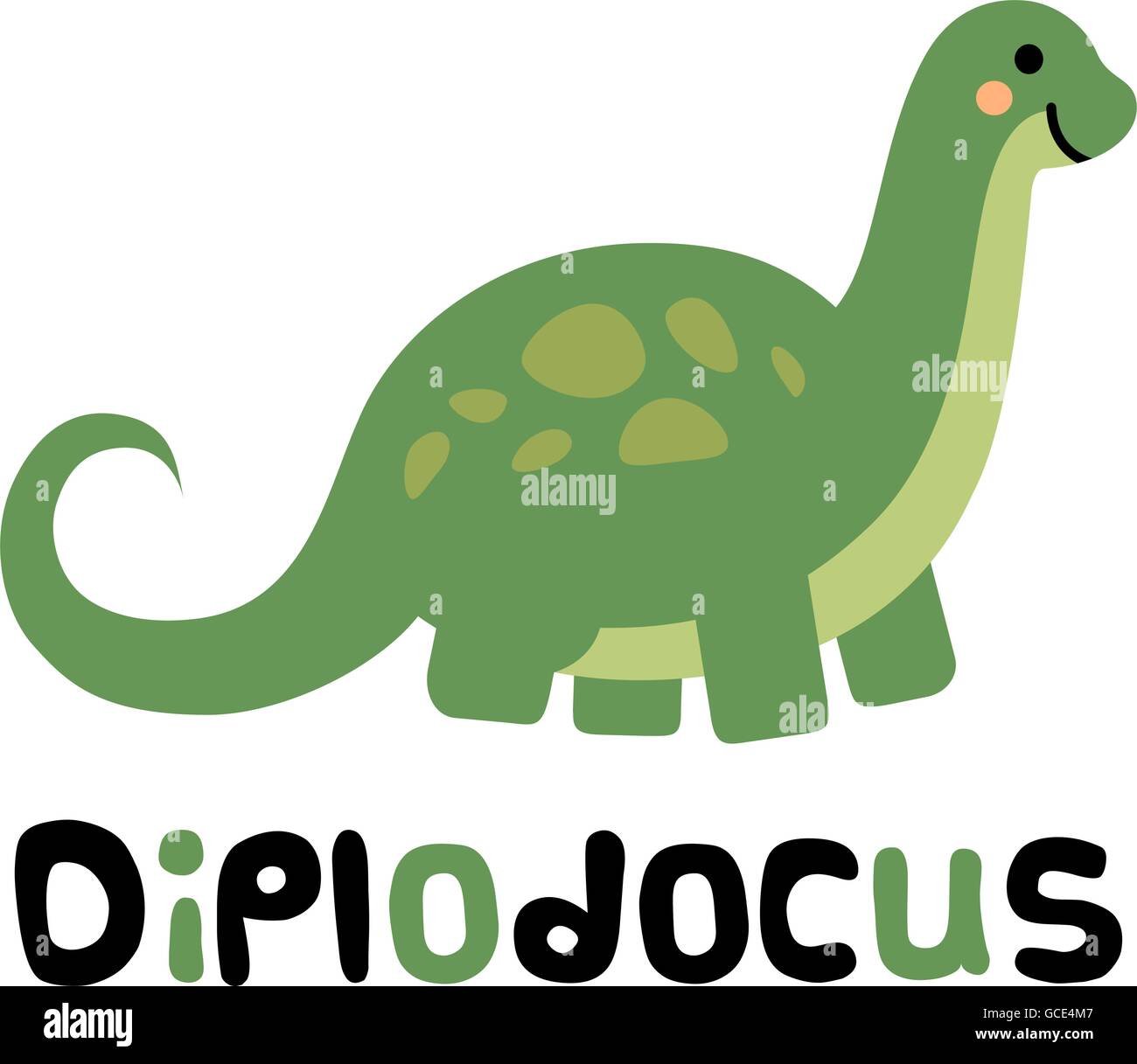 Diplodocus cartoon Immagini Vettoriali Stock - Alamy