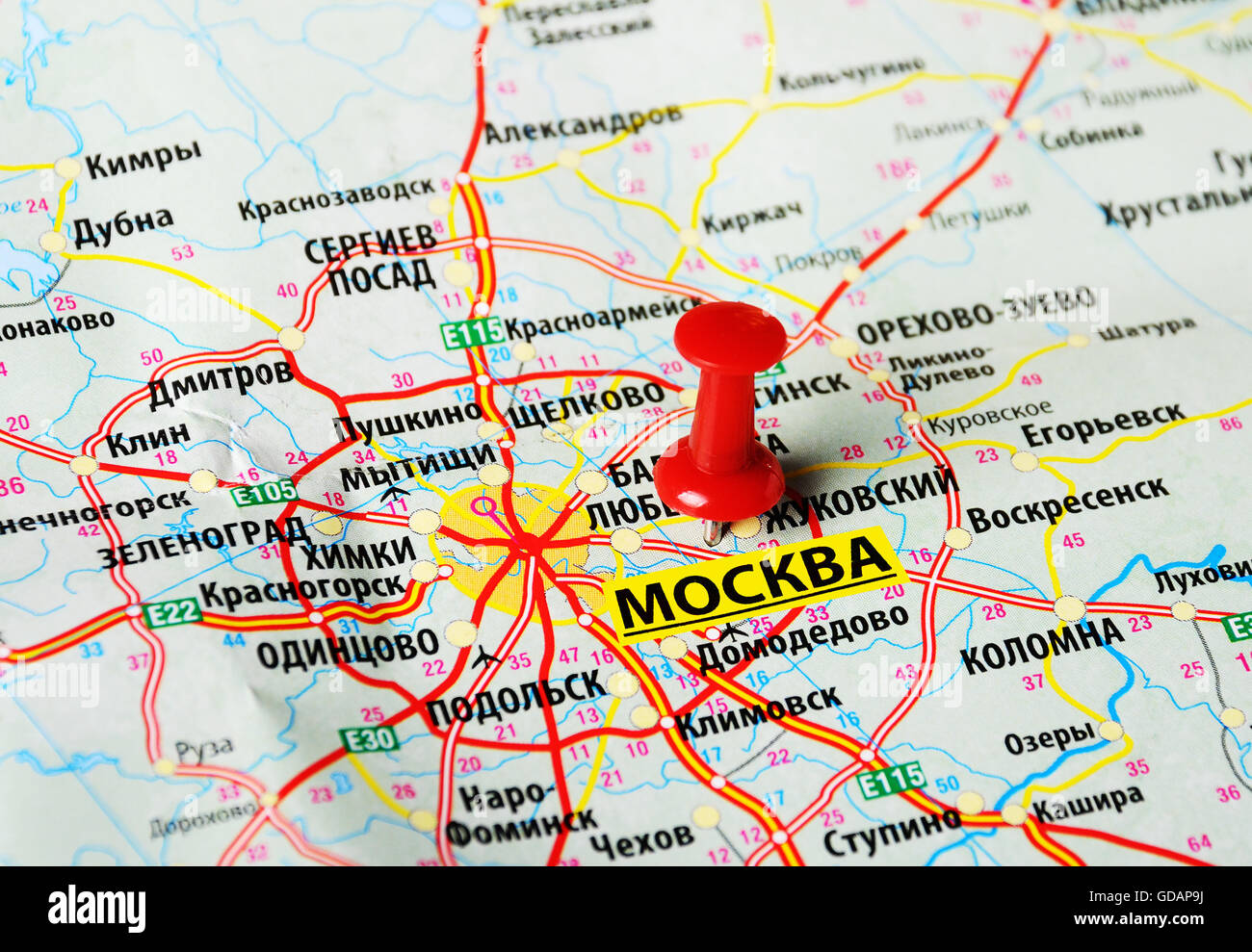 Perno mappa russia immagini e fotografie stock ad alta risoluzione - Alamy