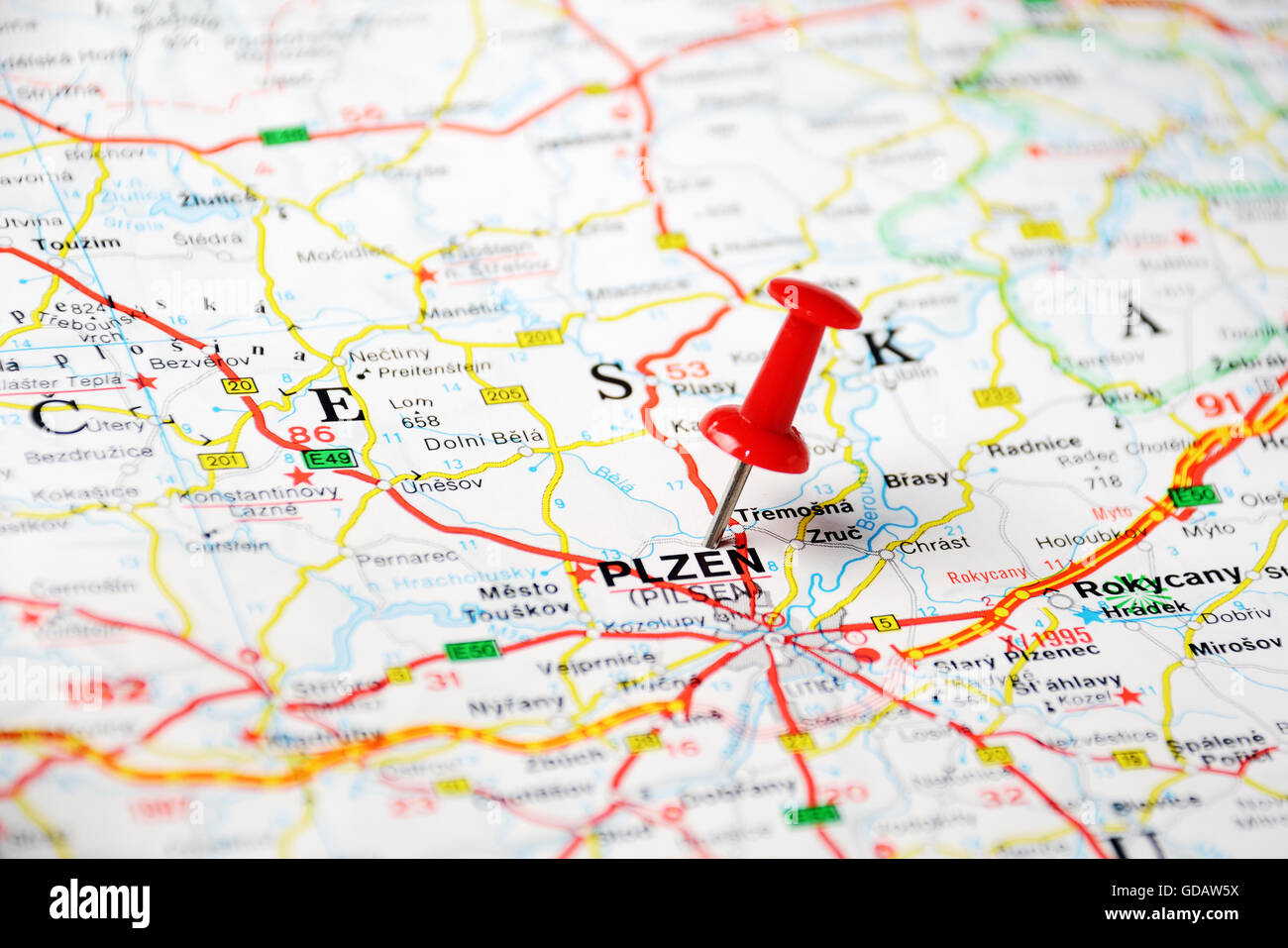 Mappa di plzen immagini e fotografie stock ad alta risoluzione - Alamy