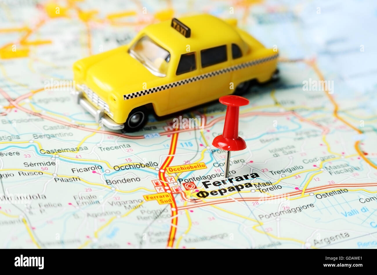 Ferrara mappa immagini e fotografie stock ad alta risoluzione - Alamy