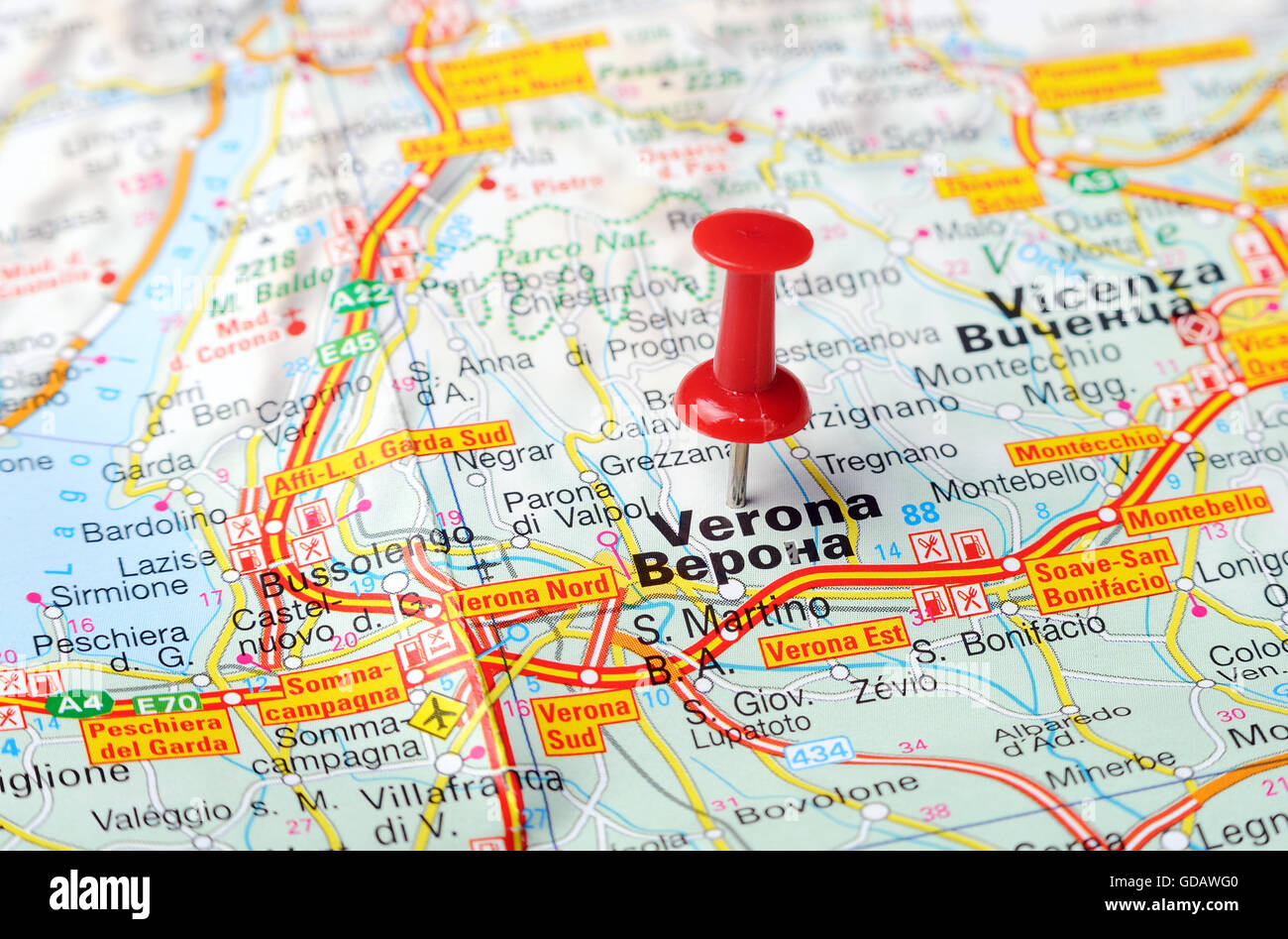 Mappa di verona immagini e fotografie stock ad alta risoluzione - Alamy