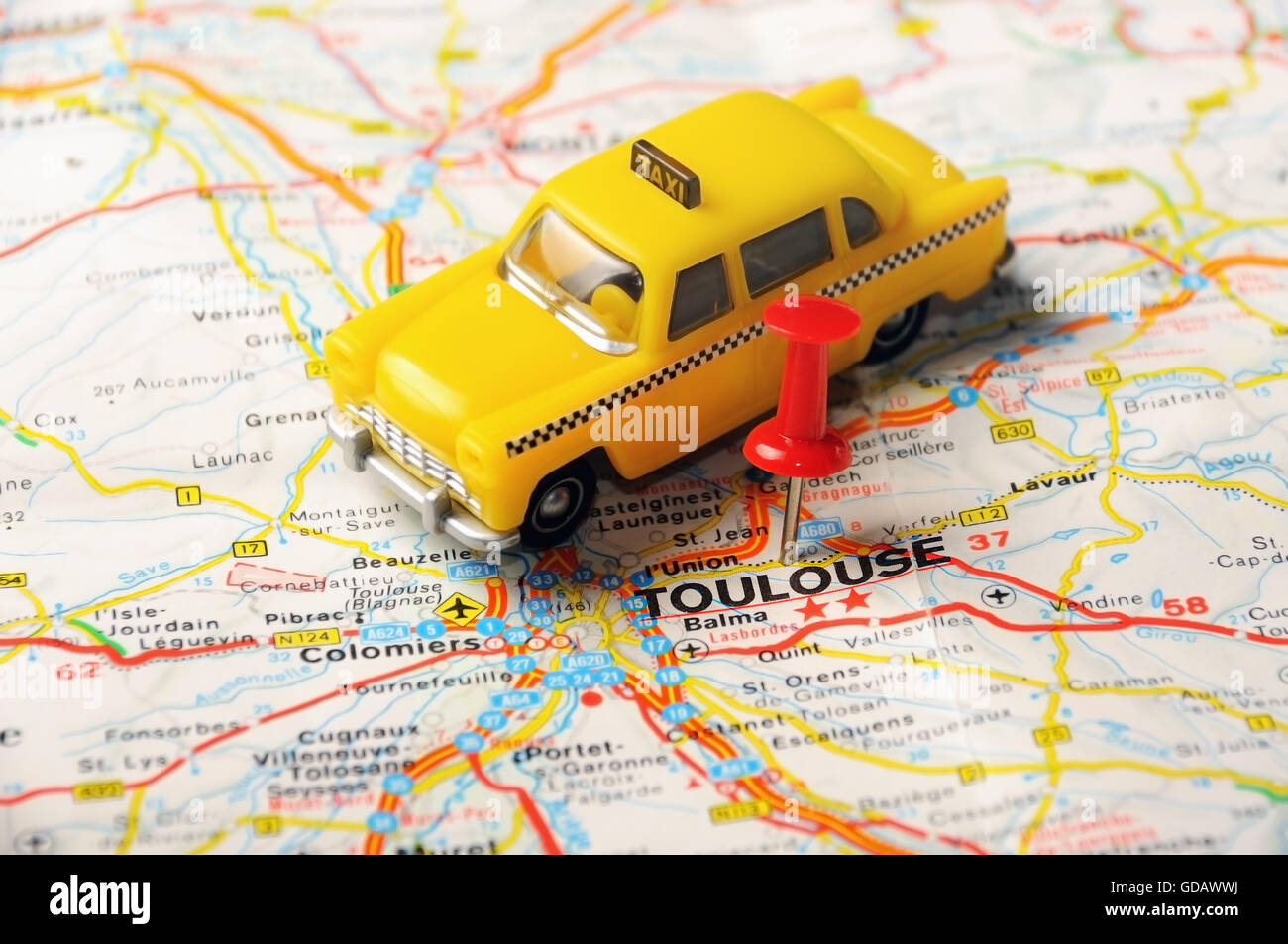 Toulouse city map immagini e fotografie stock ad alta risoluzione - Alamy