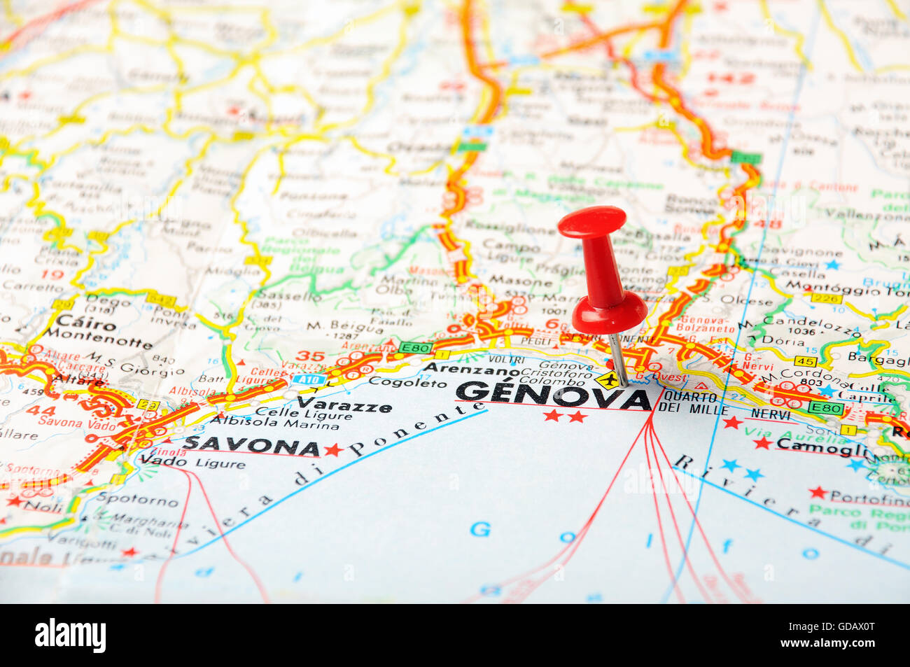 Mappa di genova immagini e fotografie stock ad alta risoluzione - Alamy