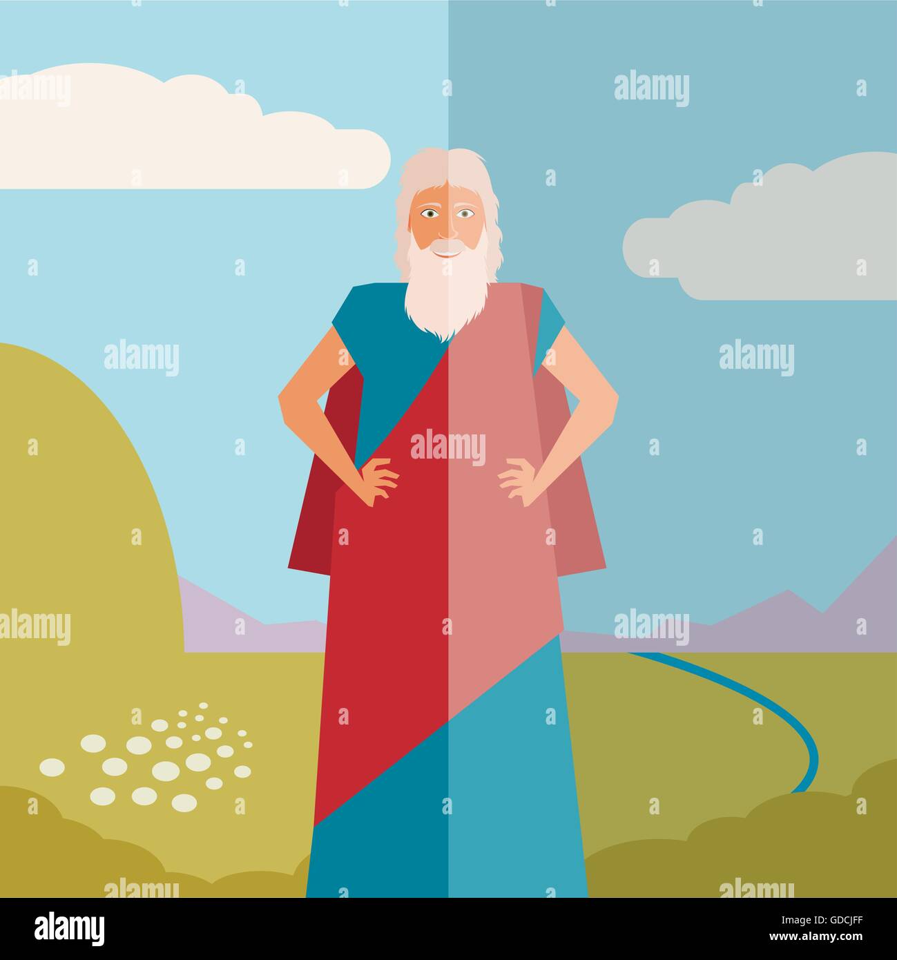 Moses biblico Immagini Vettoriali Stock - Alamy
