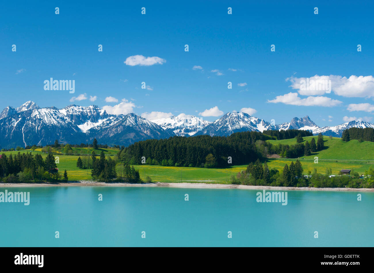 Il lago di Forggensee, Allgaeu, Baviera, Germania Foto stock - Alamy