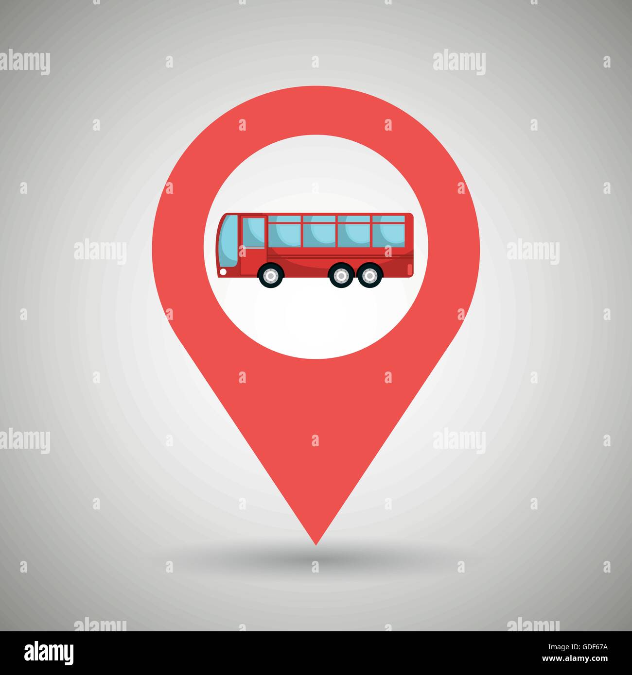 Segnale rosso bus rosso isolato design icona Immagine e Vettoriale - Alamy