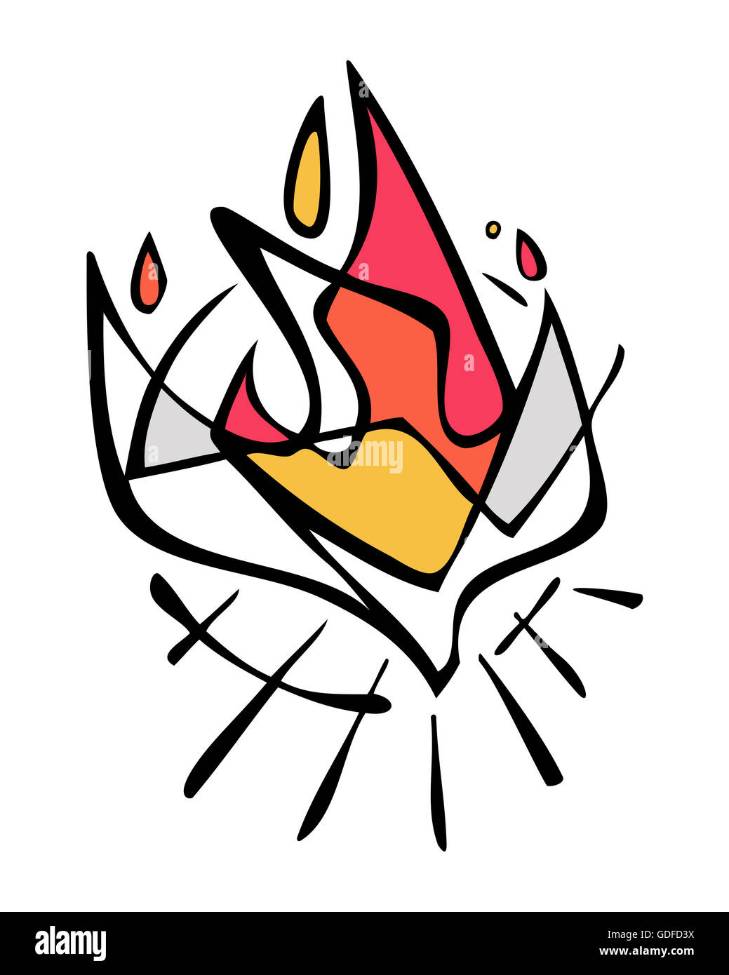 Disegnata a mano illustrazione vettoriale o disegno dello Spirito Santo ...