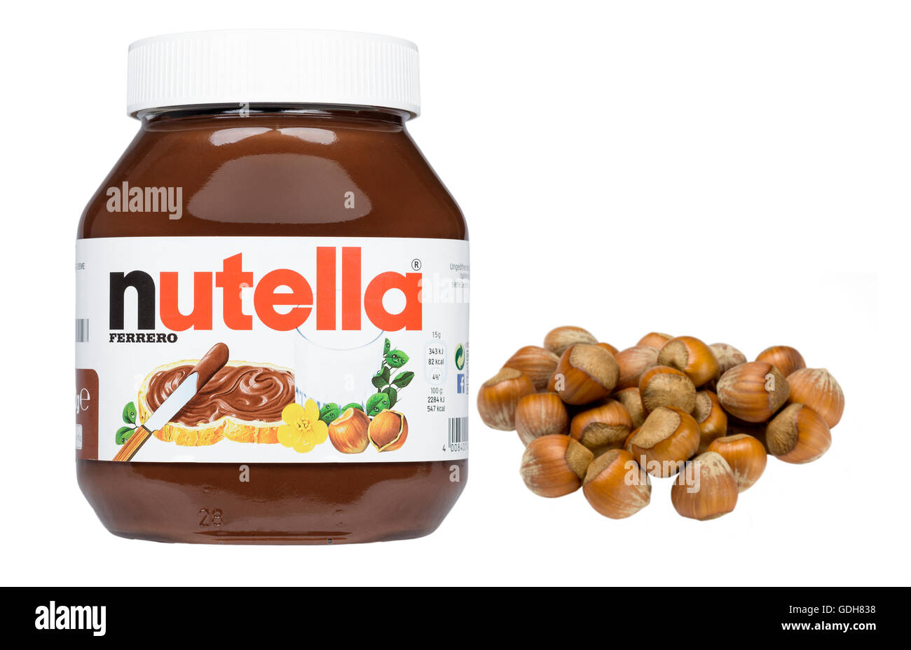 Barattolo di nutella tagliato immagini e fotografie stock ad alta ...