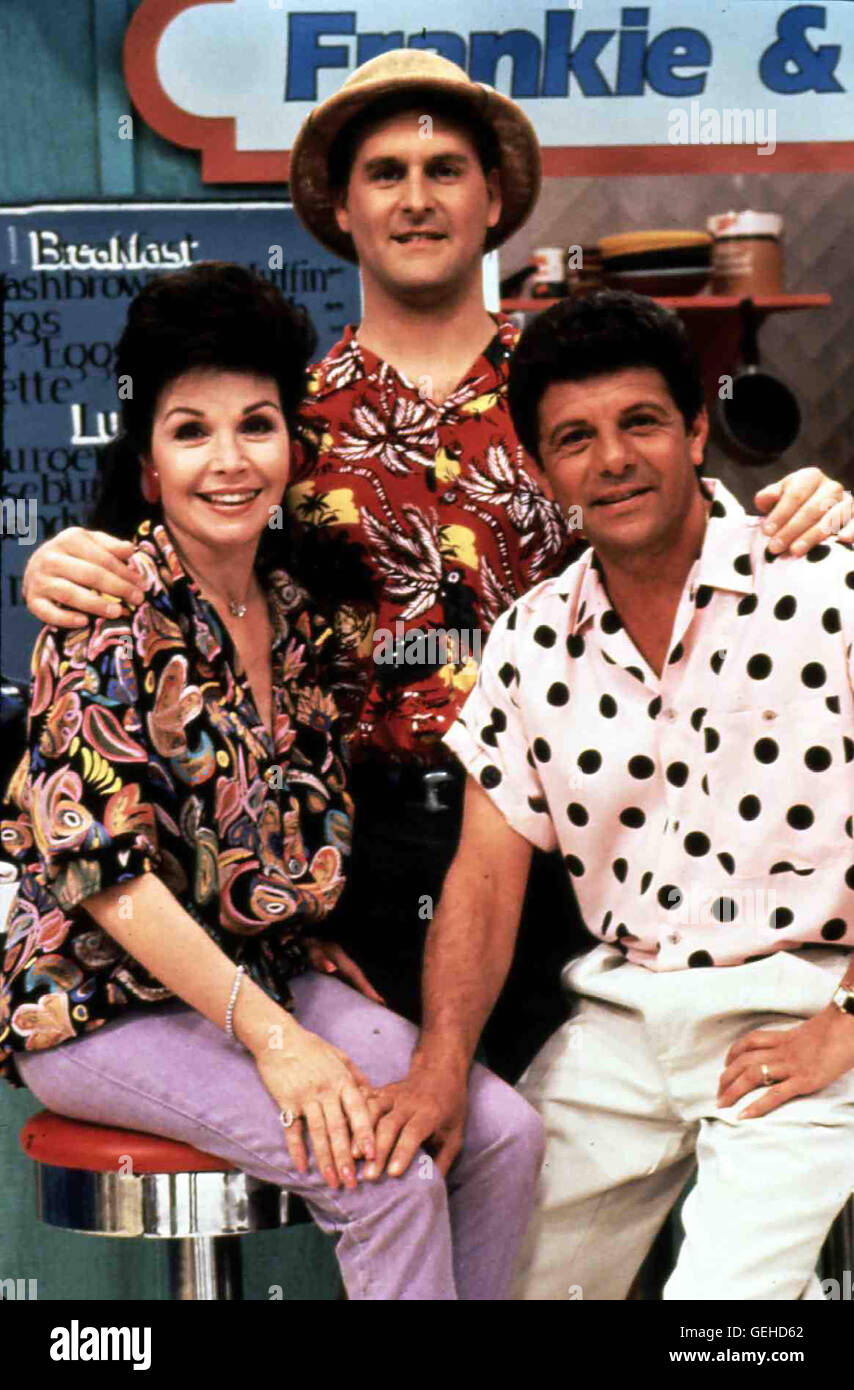 Annette Funicello, Dave Coulier, Frankie Avalon.Caption locale *** 1991 ...