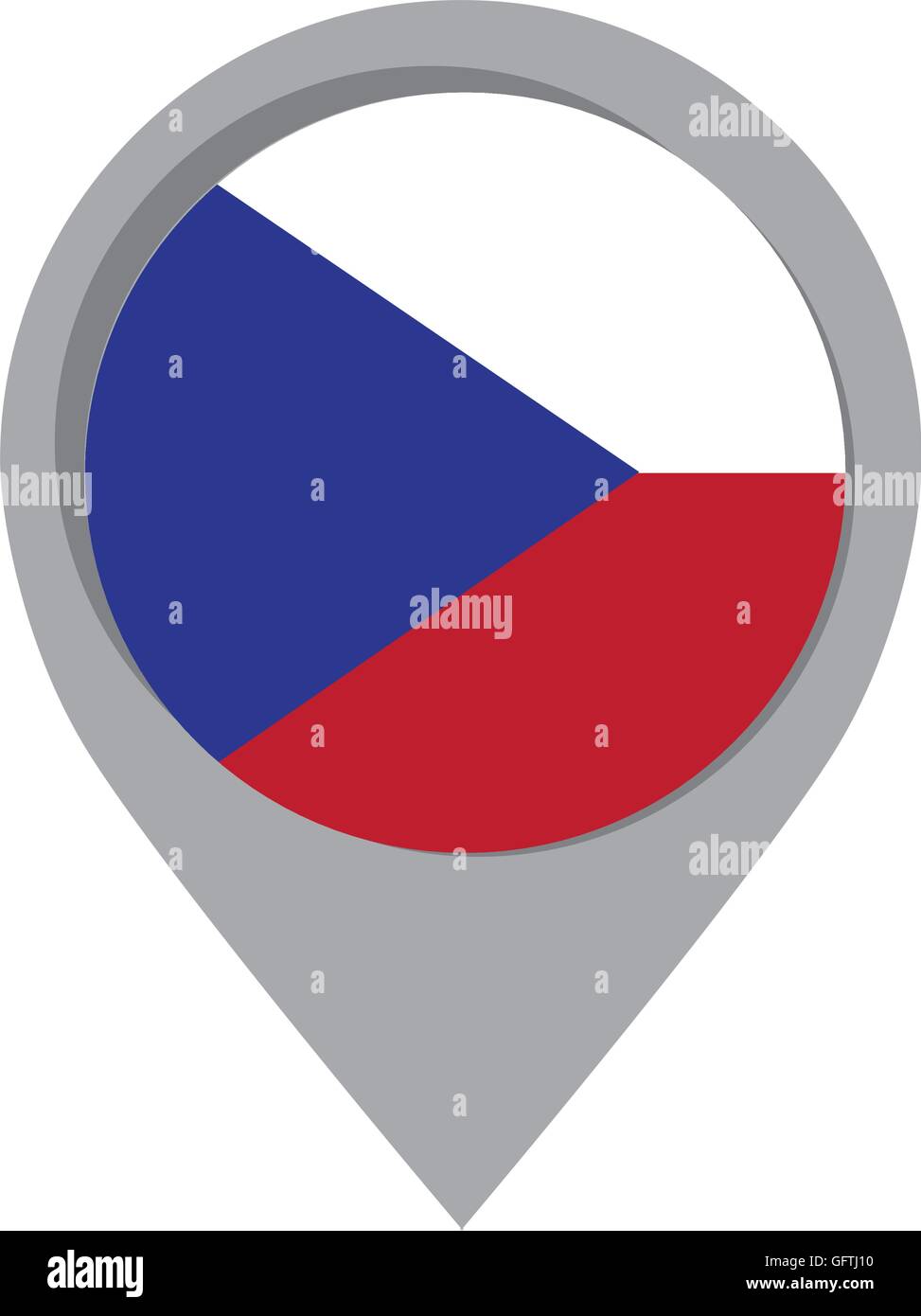 Perno della mappa della repubblica ceca Immagini Vettoriali Stock - Alamy