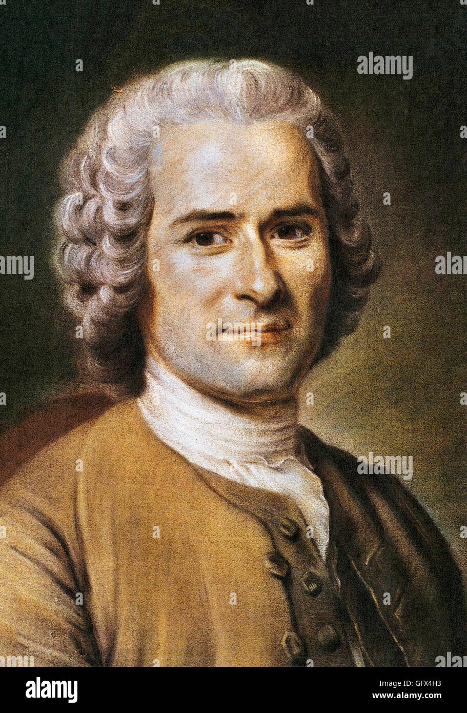 Jean Jacques Rousseau. Ritratto di Ginevra nato filosofo, Jean-Jacques ...