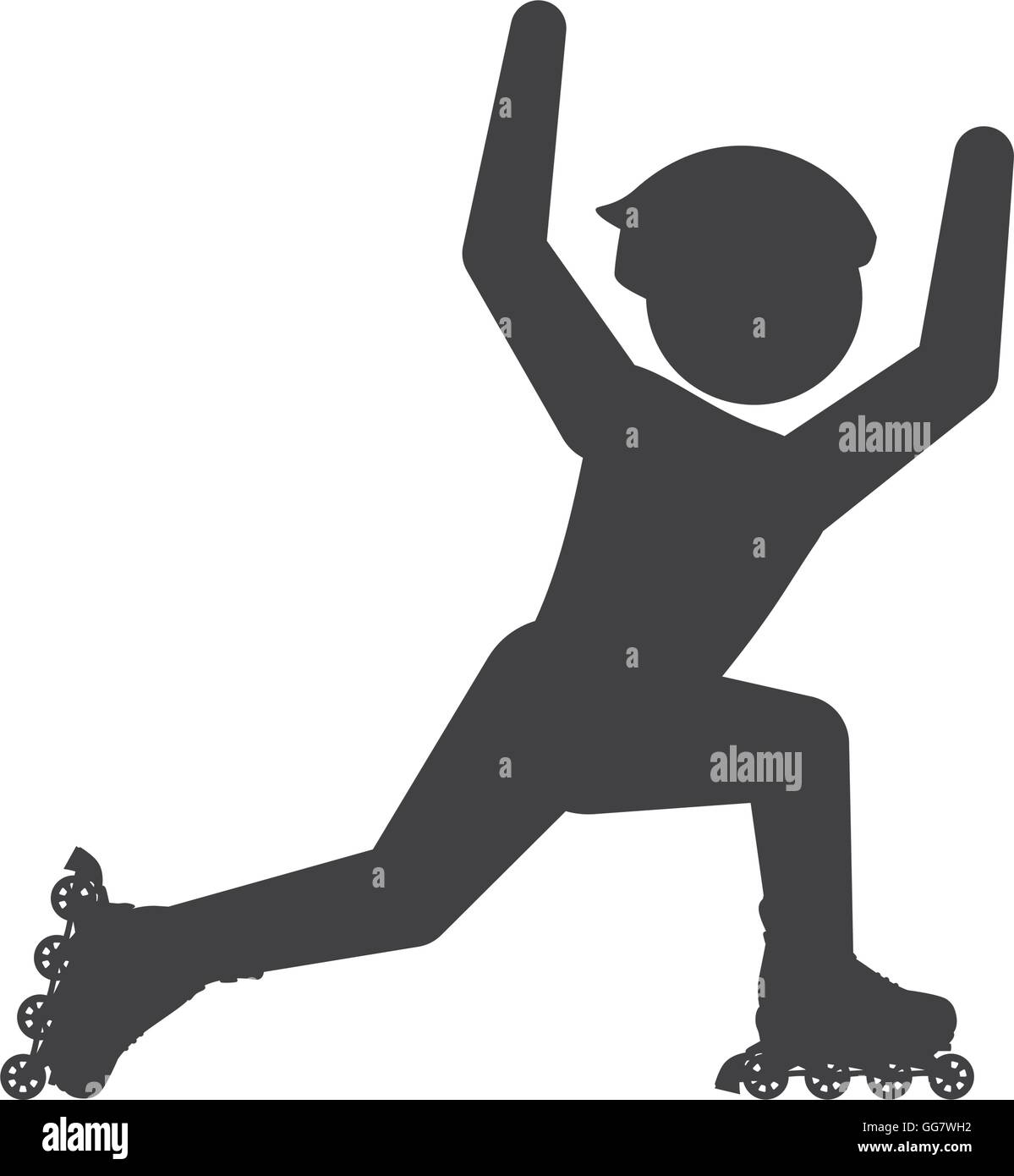 Pattino a rotelle silhouette pittogramma scarpa icona hobby. Vector ...