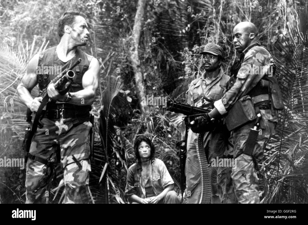 Predator arnold schwarzenegger Foto e Immagini Stock in Bianco e Nero ...