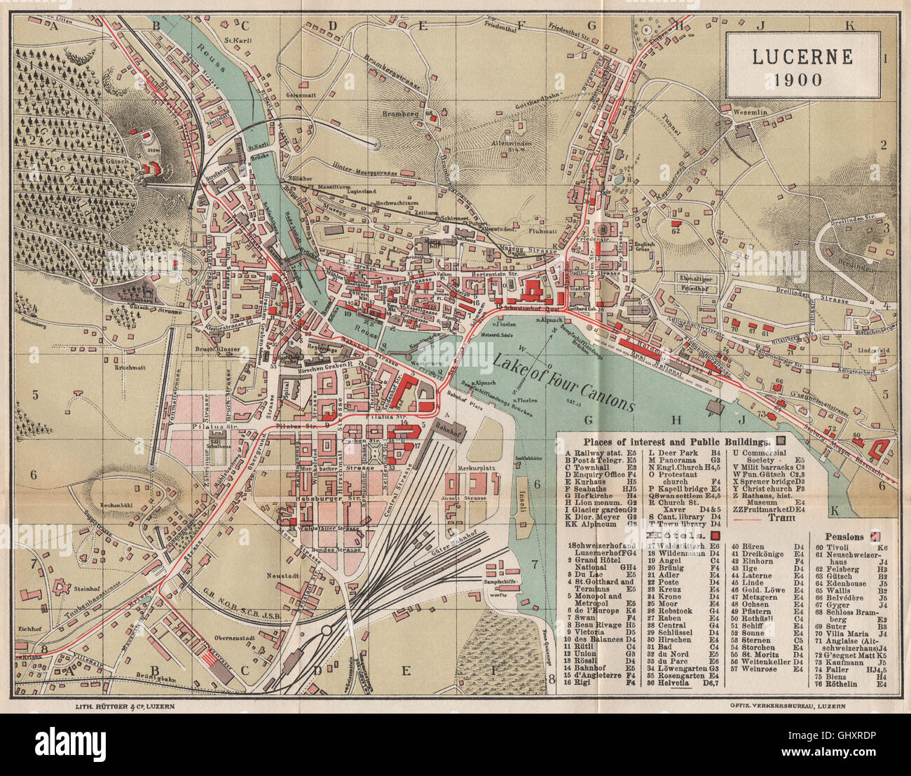 Luzern map immagini e fotografie stock ad alta risoluzione - Alamy