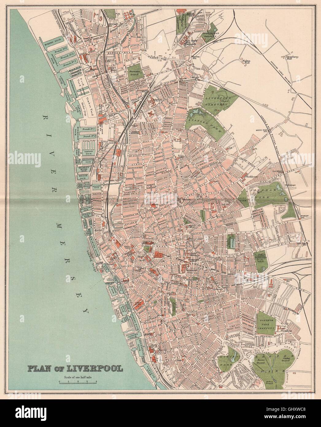 Antica mappa di liverpool immagini e fotografie stock ad alta ...