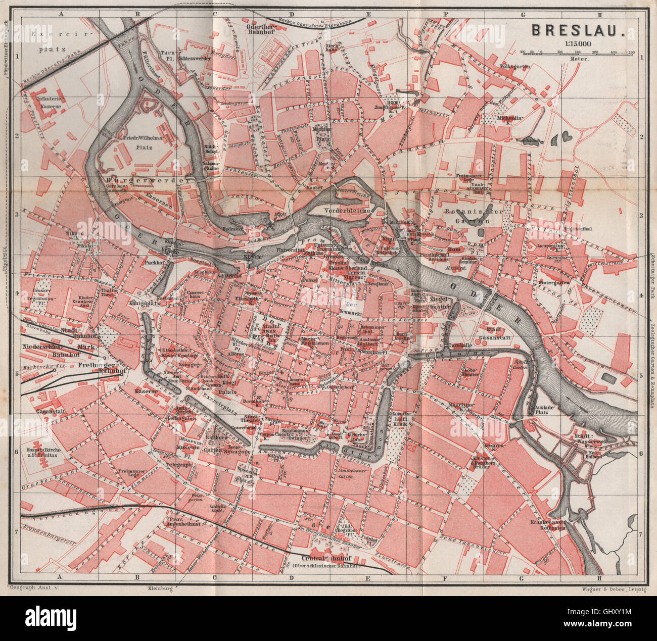 Mappa d'epoca di wroclaw immagini e fotografie stock ad alta ...