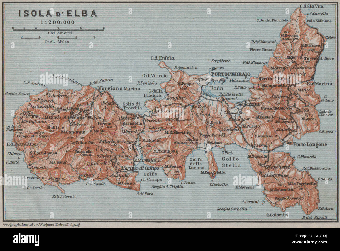 Mappa d'epoca dell'elba immagini e fotografie stock ad alta risoluzione ...