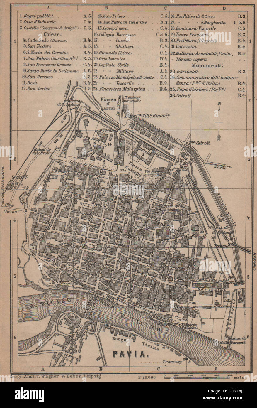 Pavia map immagini e fotografie stock ad alta risoluzione - Alamy