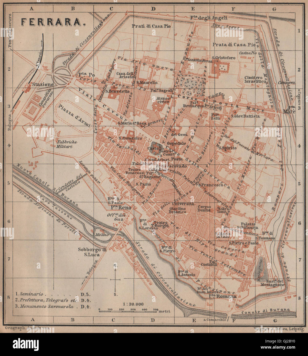 Ferrara mappa immagini e fotografie stock ad alta risoluzione - Alamy
