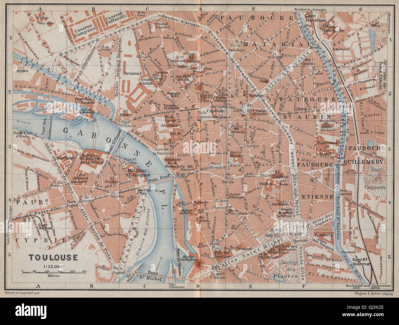 Toulouse city map immagini e fotografie stock ad alta risoluzione - Alamy